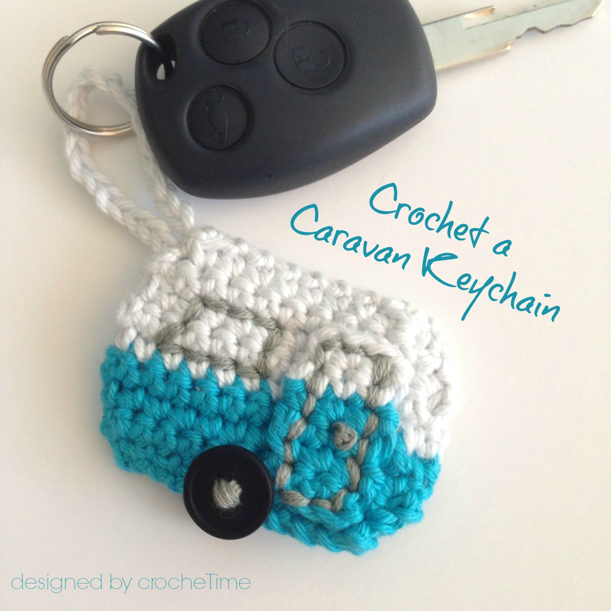 Crochet a caravan keychain | crochetime