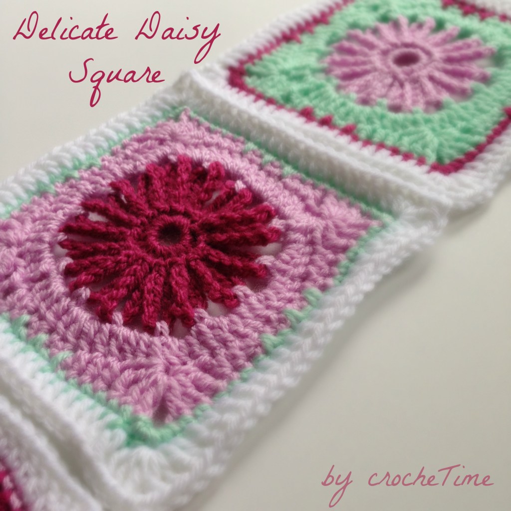 Delicate Daisy Square pattern | crochetime